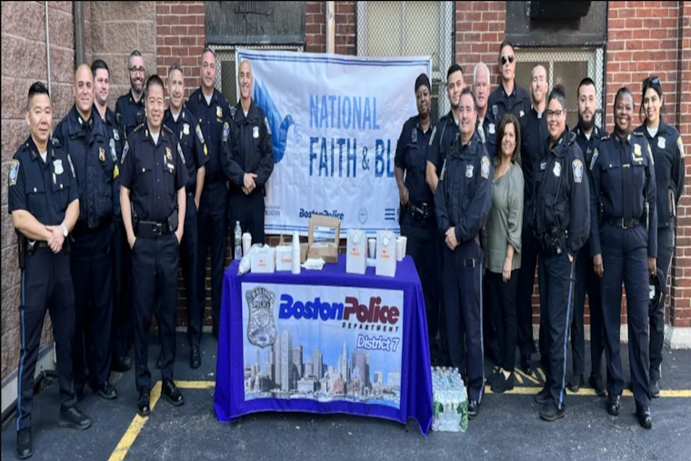 Boston Police Brew Trust with Faith and Blue Coffee with a Cop Event