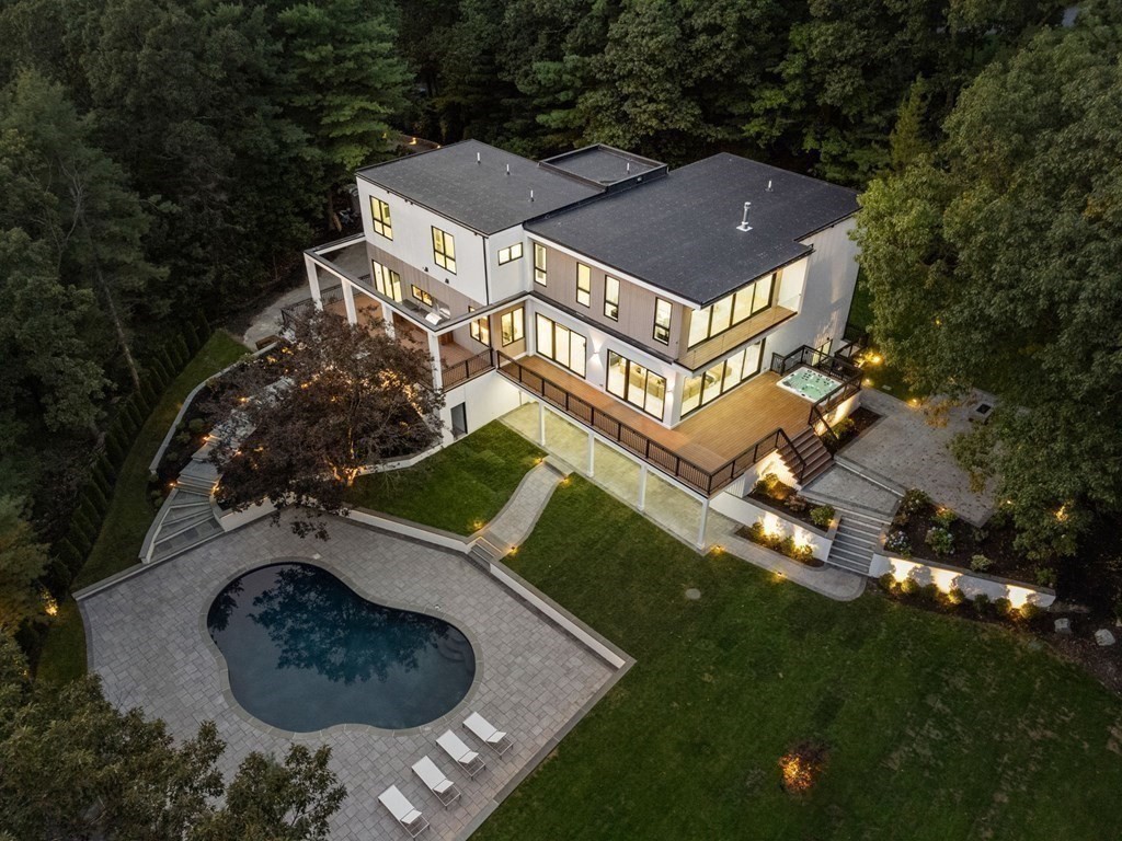 Boston Suburb Luxury Home Impresses, $6.4M Glass-Walled Mansion with