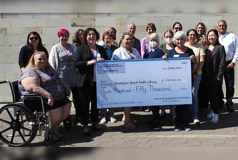 Friends of the Huntington Beach Library Donates Hefty $250,000 to