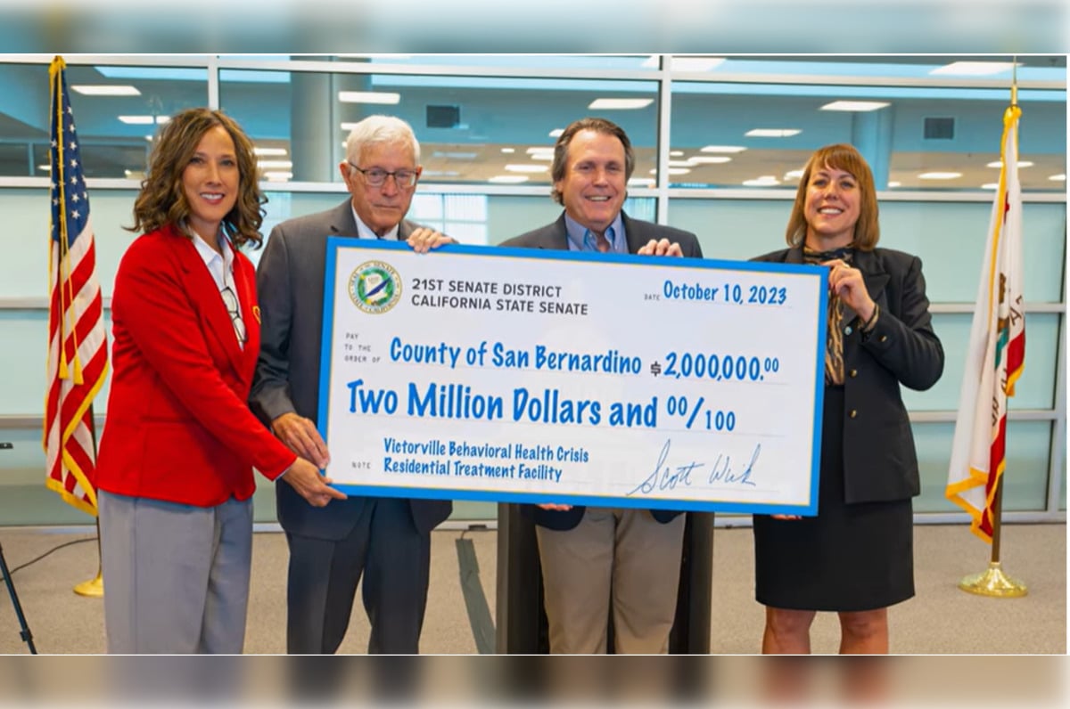 Senator Wilk Secures $2 Million Grant for Victorville Mental Health
