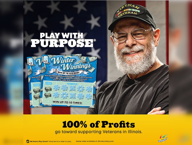Illinois Lottery and IDVA Unveil Winter Riches Ticket to Support