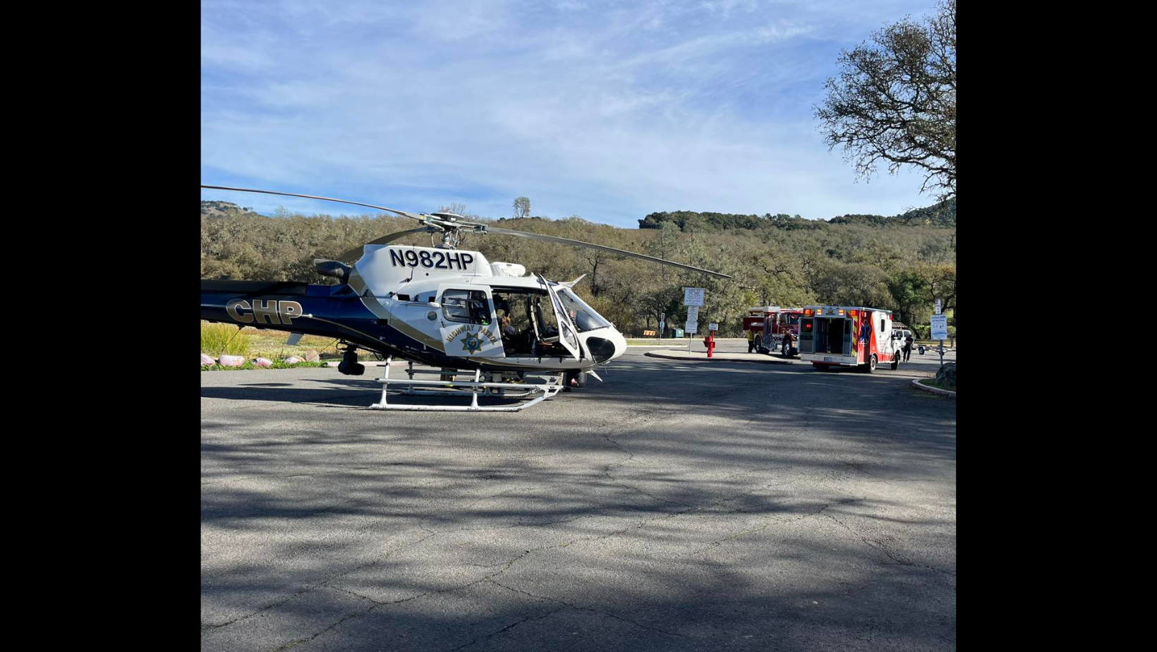CHP Air Rescue Sweeps to Save Napa Hiker's Life Amidst Rugged Terrain