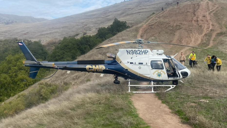 Fremont Hiker Rescued by CHP Helicopter and Local Firefighters at