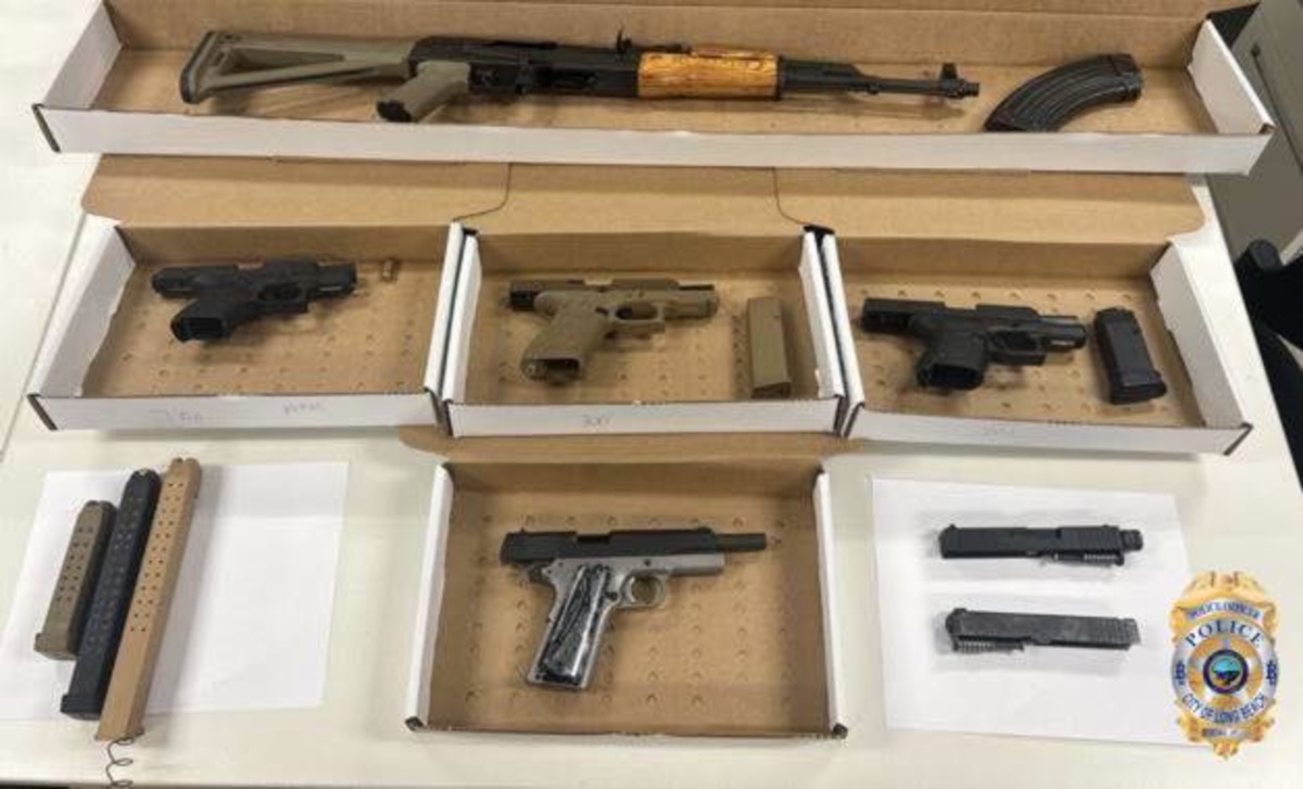 Long Beach Police Arrest Four Suspects, Confiscate Firearms After