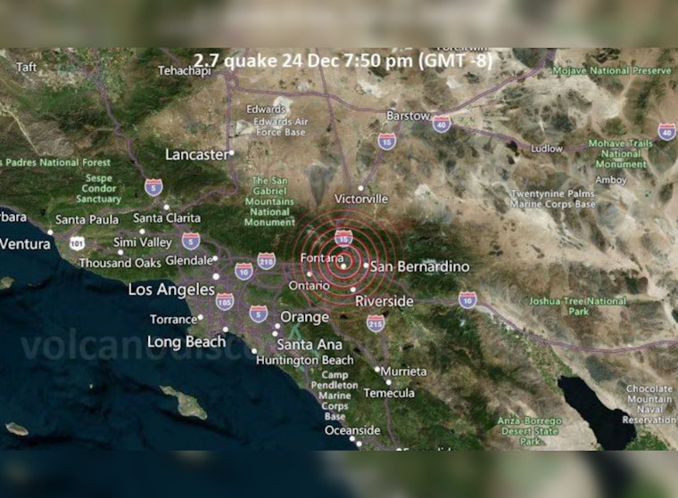 Minor 2.7 Magnitude Earthquake Strikes Near Fontana, No Damages
