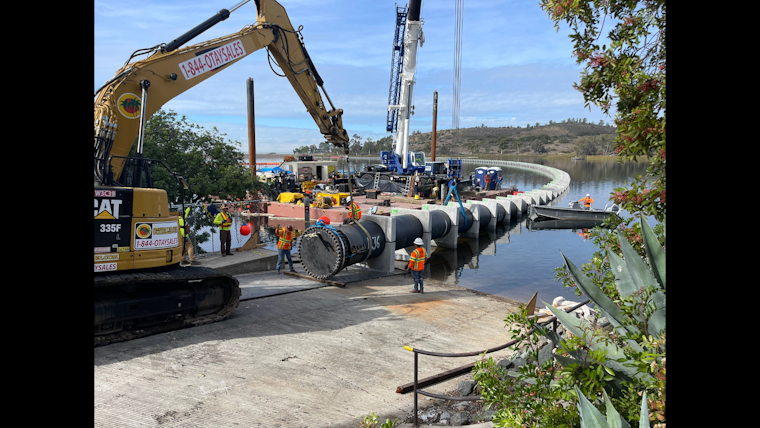 San Diego's Miramar Reservoir Sees Pure Water Pipeline Installation