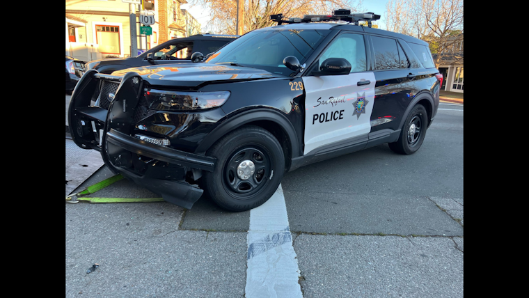 San Rafael Police Officer in Near Miss En Route to Emergency,