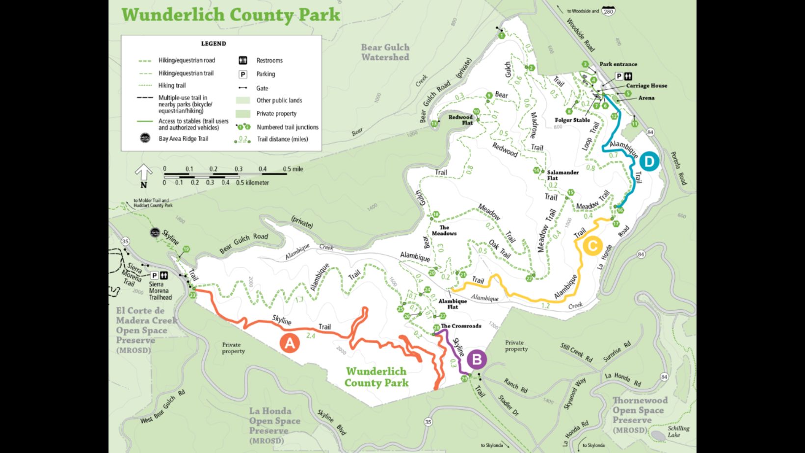 Wunderlich Park Trail Closes in San Mateo County for Road Repair and