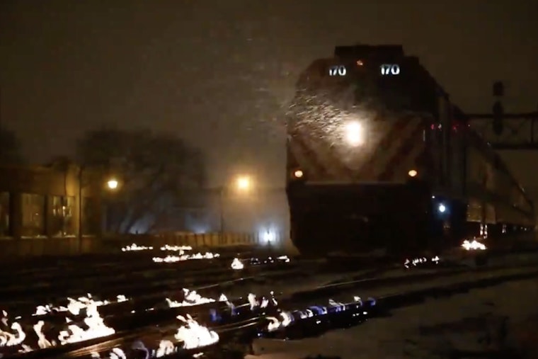 Chicago Rail Agencies Employ Gas-Fed Flames to Thaw Switches, Keep
