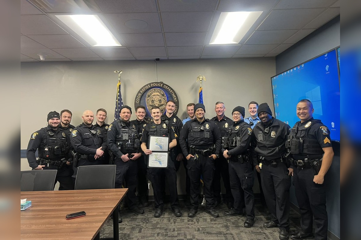 Coon Rapids Police Sergeant Honored for 20 Years of Service and