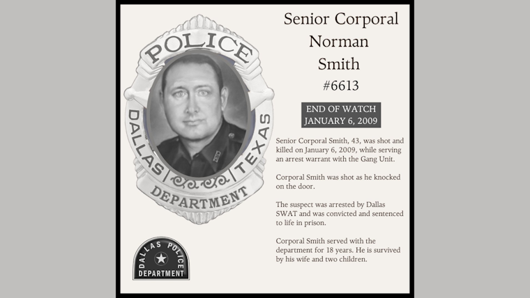 Dallas Police Department Honors Memory of Senior Corporal Norman