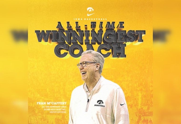 Fran McCaffery Becomes Iowa's Winningest Coach in Historic Victory
