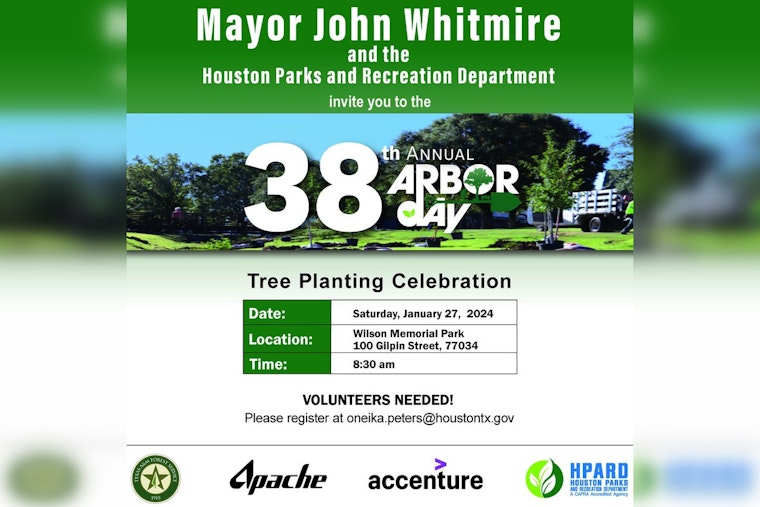 Houston Celebrates 38th Arbor Day with 1,000 Tree Planting Initiative