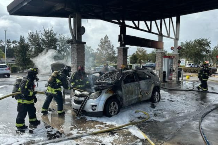 Fiery Collision at Orlando Gas Station Leaves One Seriously Injured,