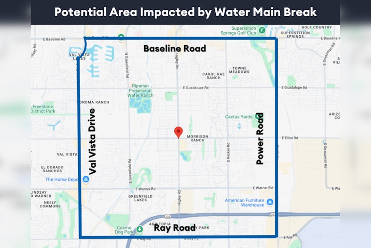 Gilbert's Higley and Elliot Roads Intersection Closed Due to Water