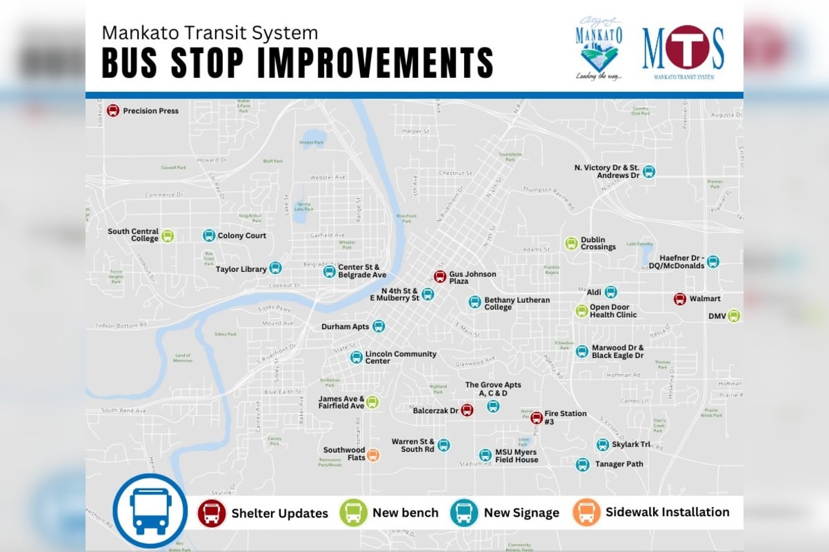 Mankato Transit System Announces Bus Stop Enhancements Aimed at