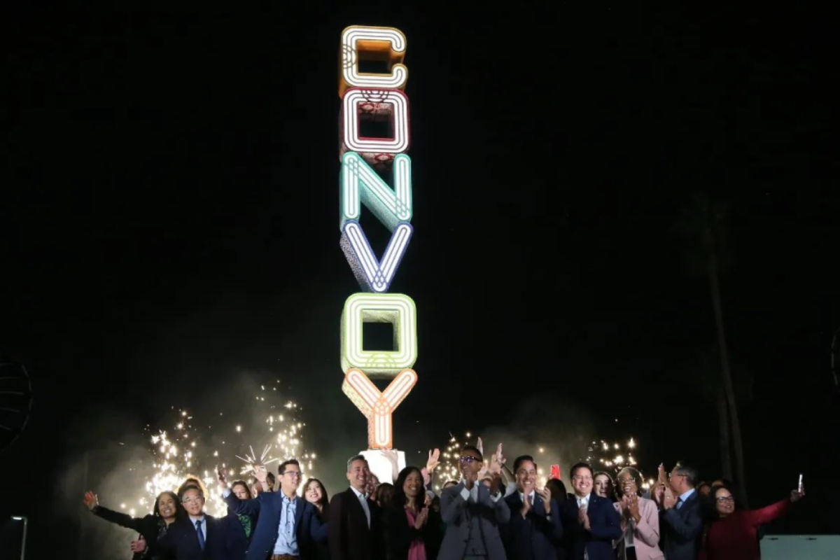 New Gateway Sign Illuminates San Diego's Convoy District, Celebrating