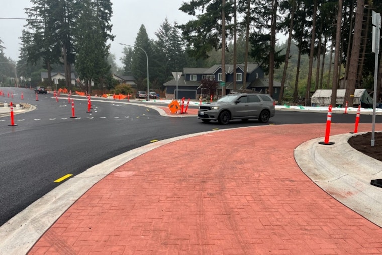 New Roundabout at Larch Way and Locust Way Set to Open, Easing