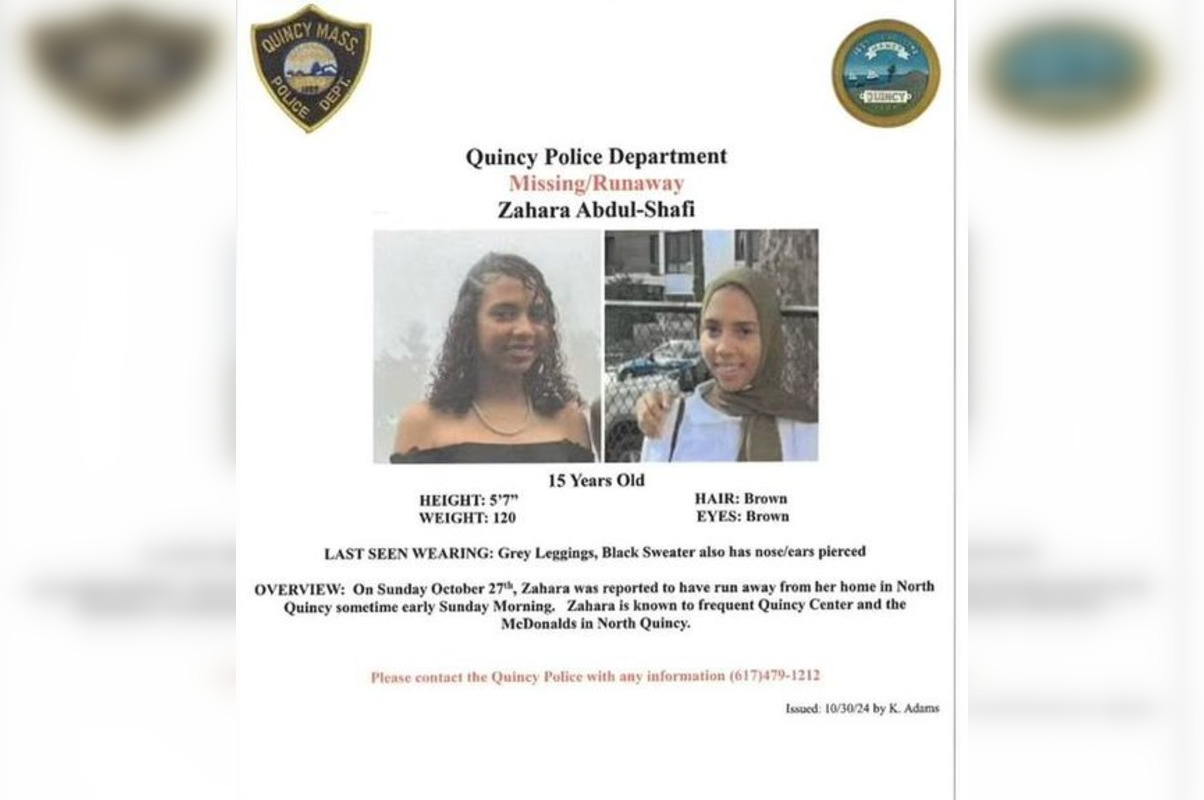 Quincy Police Seek Public's Help to Locate Missing Teen Zahara