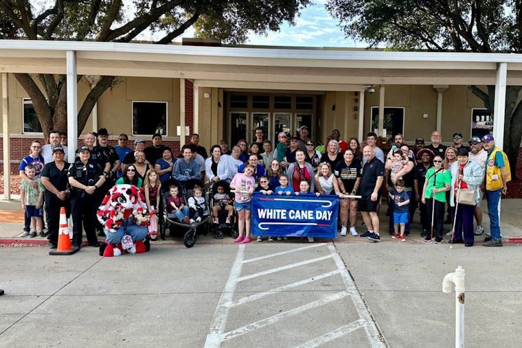 White Settlement Unites for First White Cane Walk Promoting Awareness