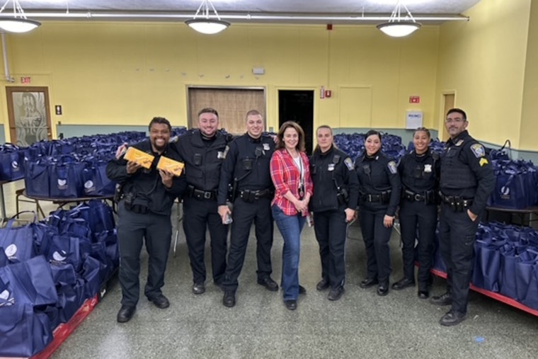 Boston Police Department Spreads Thanksgiving Cheer with Meal