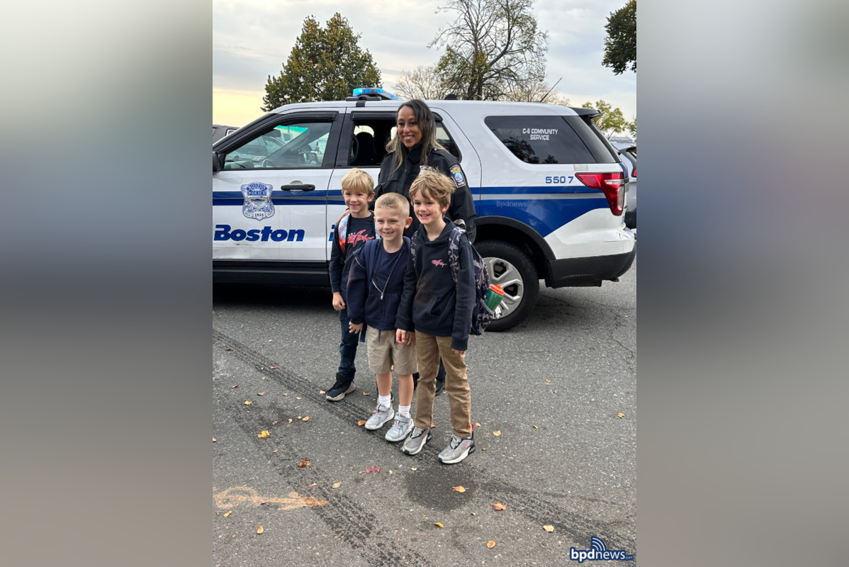 Boston Police District C-6 Delights Local Students with Cruiser Rides