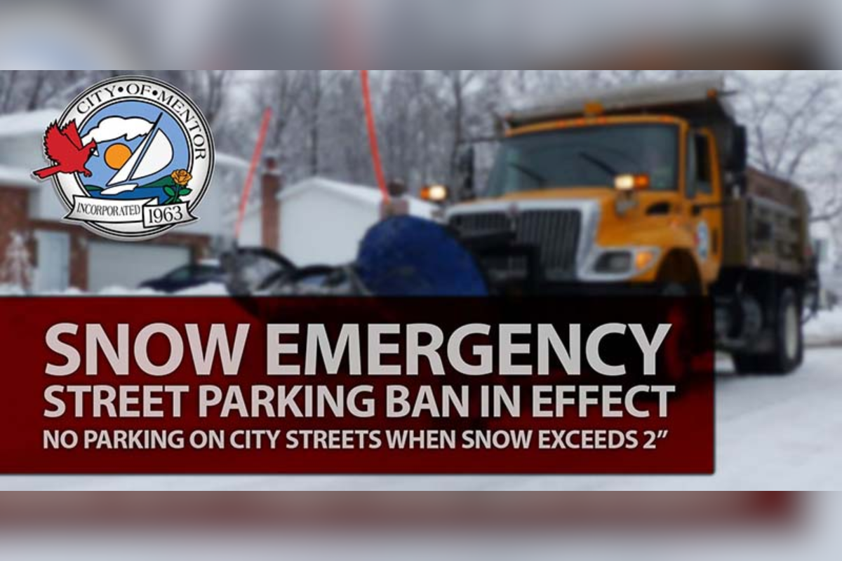 Mentor Announces Snow Emergency Parking Ban Starting November 29