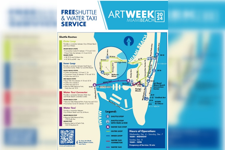 Miami Beach Introduces Free Water Taxis and Shuttles for Art Week to