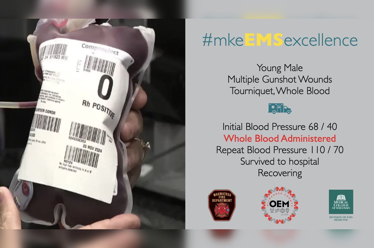 Milwaukee County EMS Adds Life-Saving Whole Blood Transfusions in the
