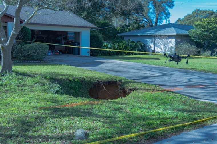 Second Sinkhole Opens Within Year on Polk County Home's Lawn,