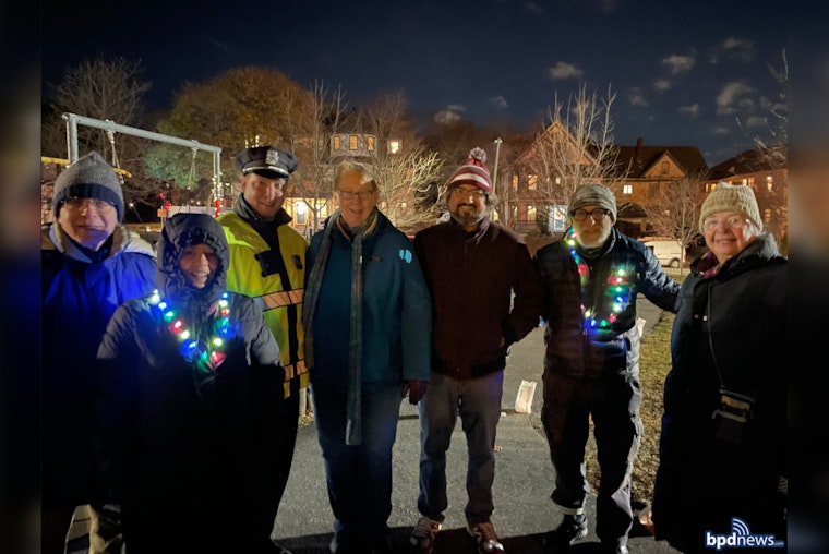 Boston Police and Roslindale Residents Celebrate the Season with