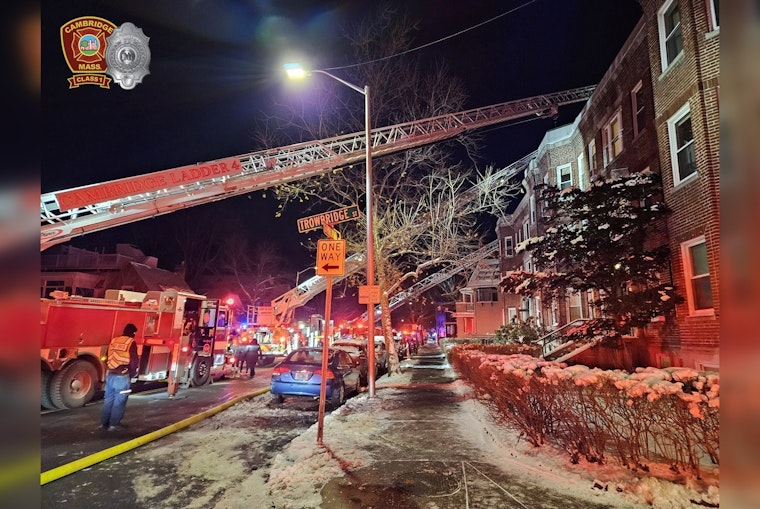 Cambridge Firefighters Perform Heroic Rescue Amid Two-Alarm House Fire