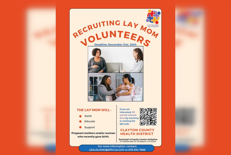 Clayton County Health District Seeks Volunteer 'Lay Moms' to Support