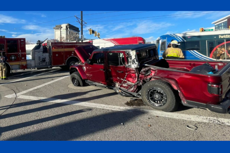 Driver Hospitalized Following Collision Between Jeep and TRAX Train in