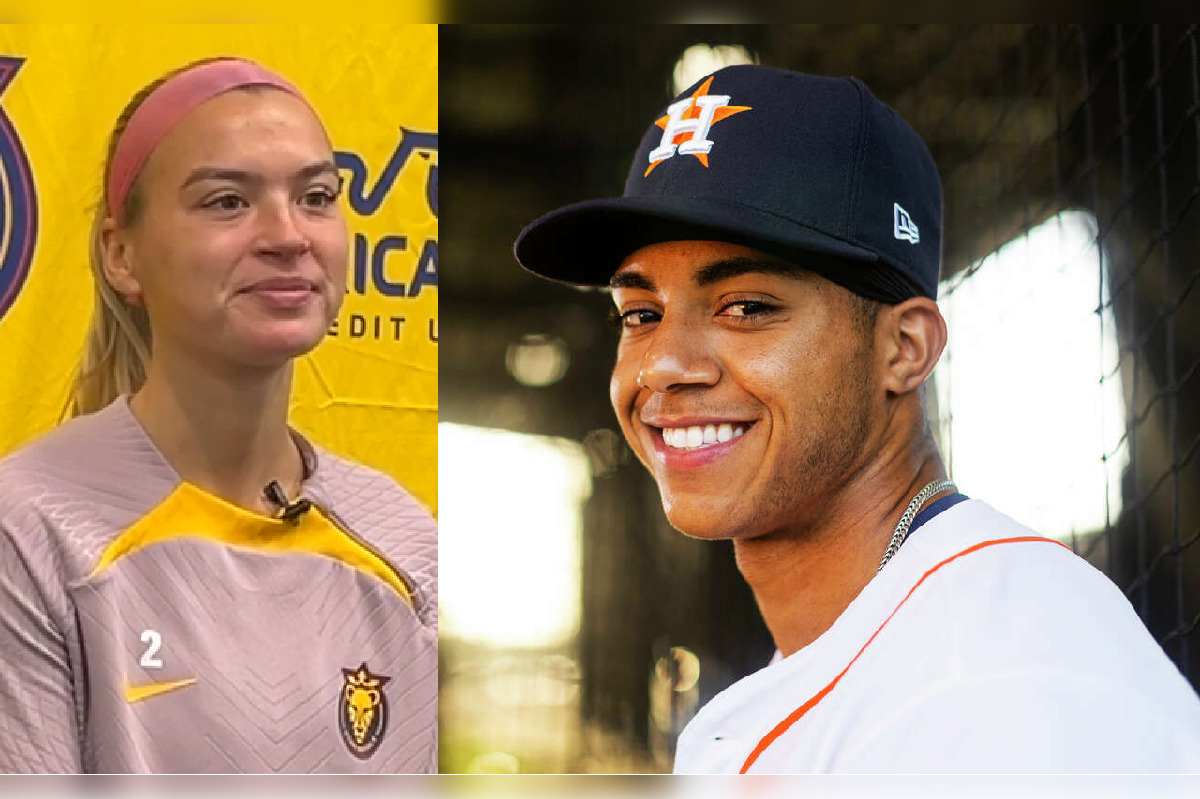 Houston Astros' Jeremy Peña and Soccer Star Julia Grosso Go Public