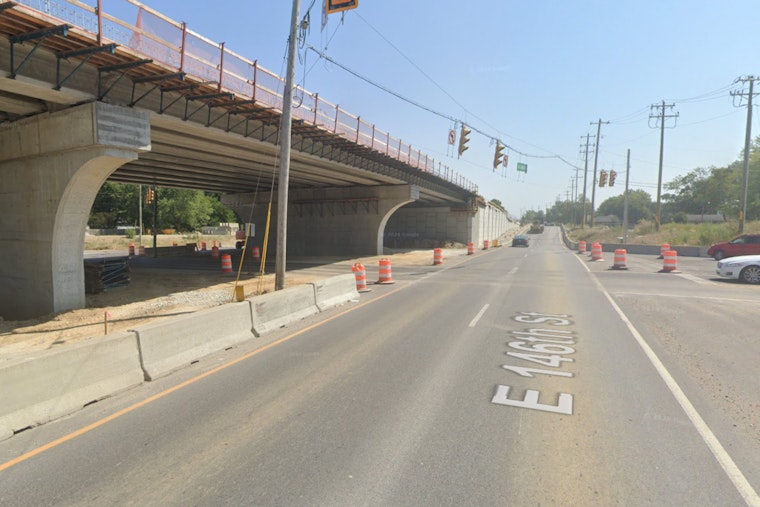 New Traffic Pattern on 146th Street Over White River Bridge Due to