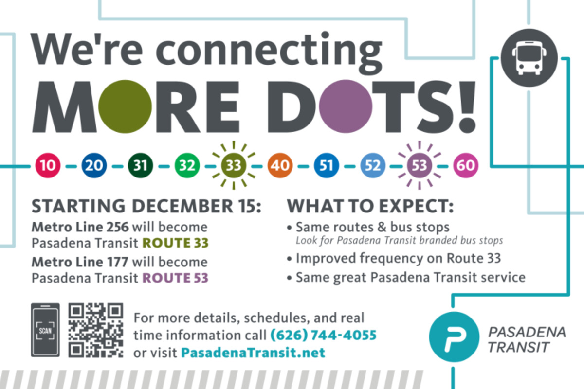 Pasadena Transit Expansion to Usher in New Routes and Reduced Fares