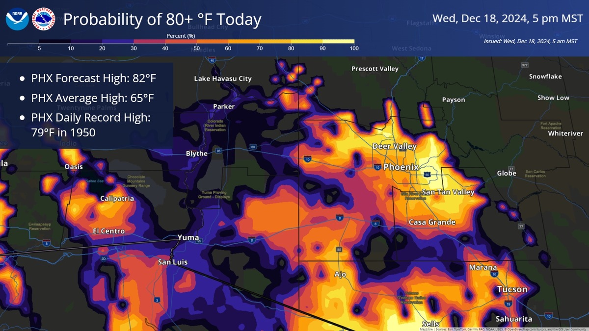 Phoenix Welcomes Sunny Skies and Mild Temperatures in Upcoming Winter