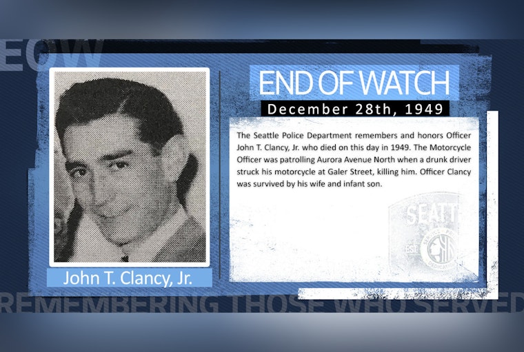 Seattle Police Department Honors Fallen Officer John T. Clancy, Jr. 75