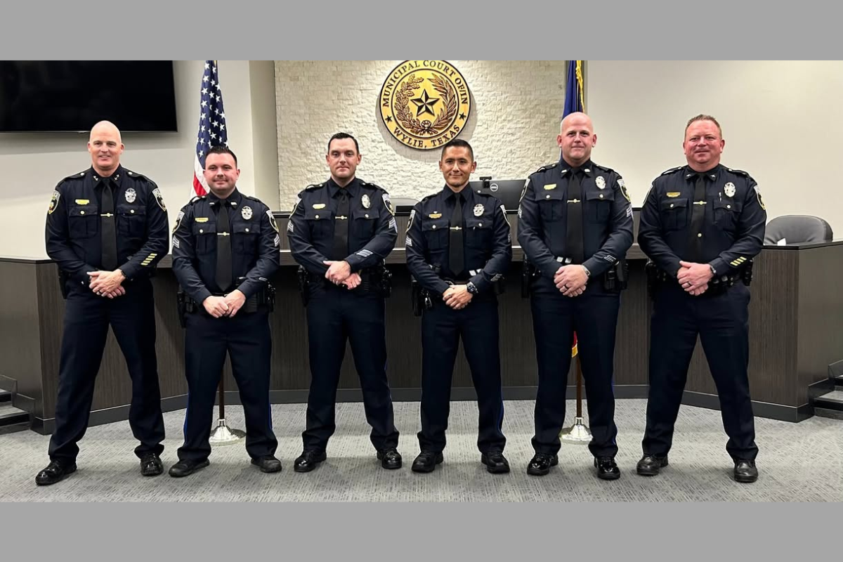Wylie Police Department Welcomes New Officers, Celebrates Promotion of