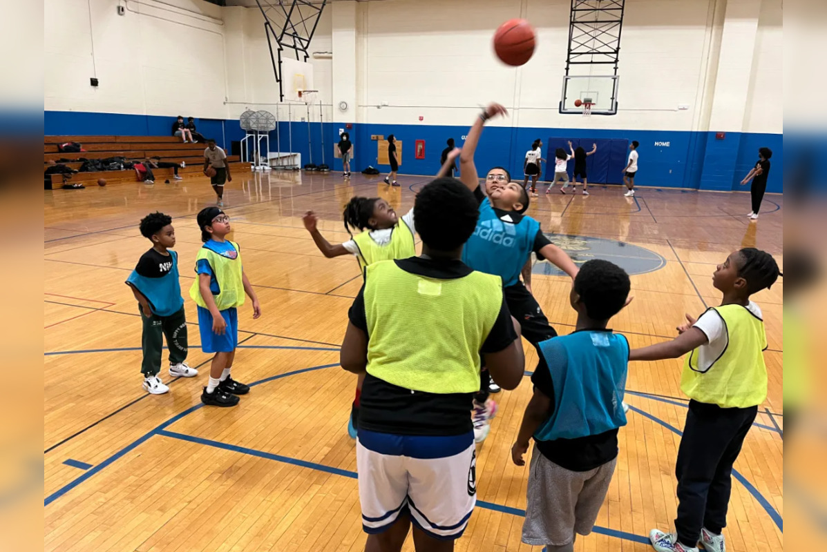 Boston Police Coach Youth at Mattapan's Perkins Center Basketball