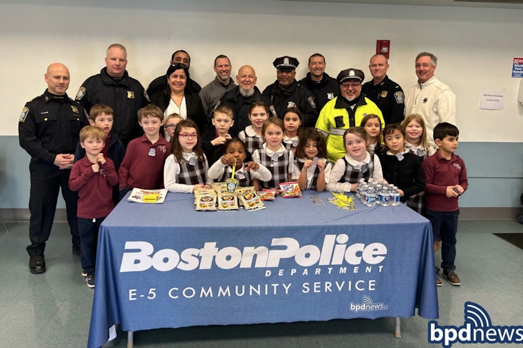 Boston Police Foster Community Bonds with Visit from Holy Name School