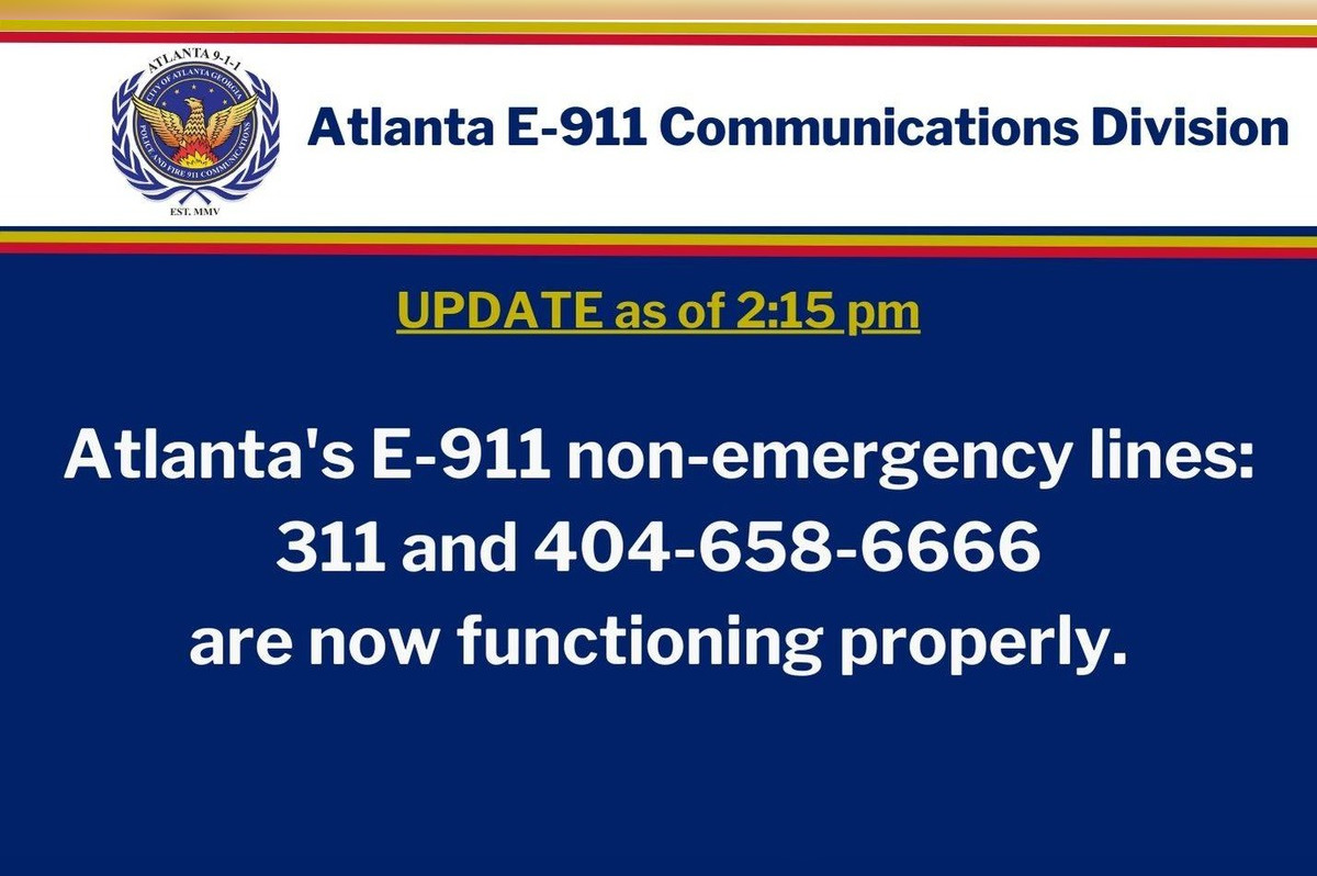 Cellular Service Disruption in Atlanta Affects E-911 Non-Emergency