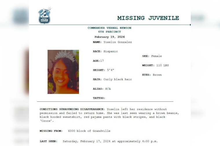Detroit Police Seek Publics Help In Locating Missing Teen Yoselin