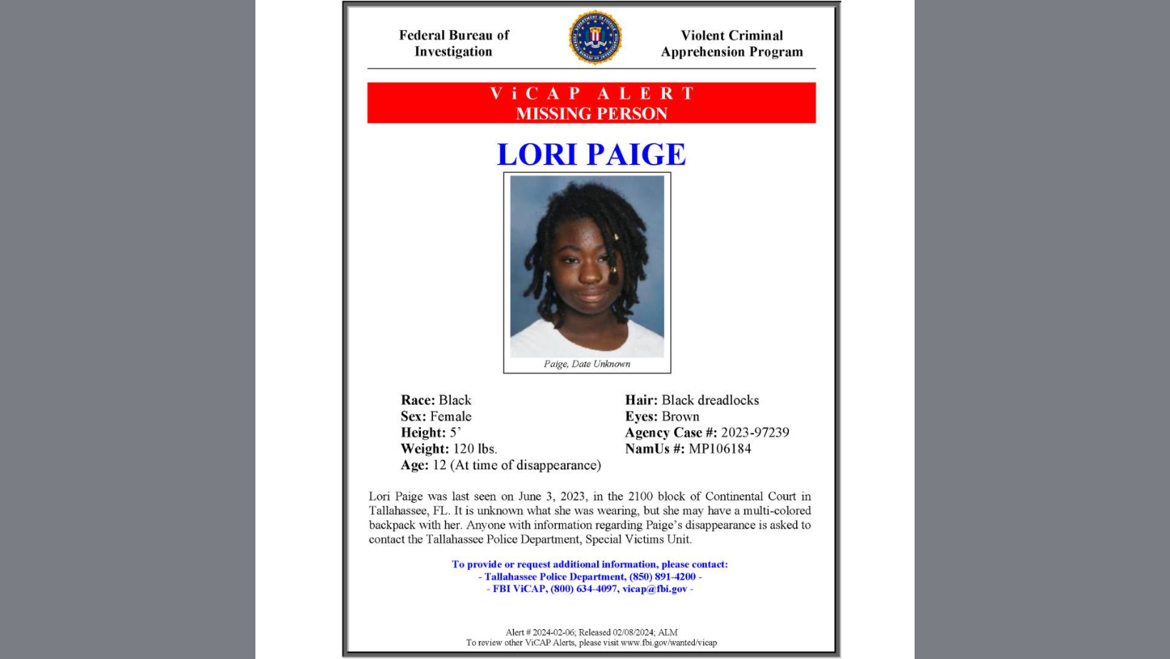 FBI Ramps Up Urgency with VICAP Alert for Missing Child Amid Ominous