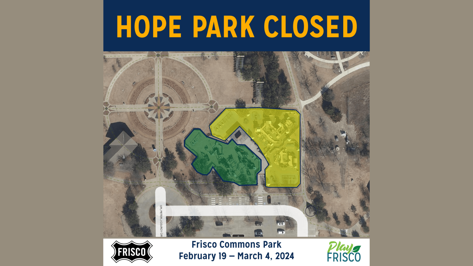 Frisco's Hope Park Temporarily Closes for Maintenance, Friendship Park
