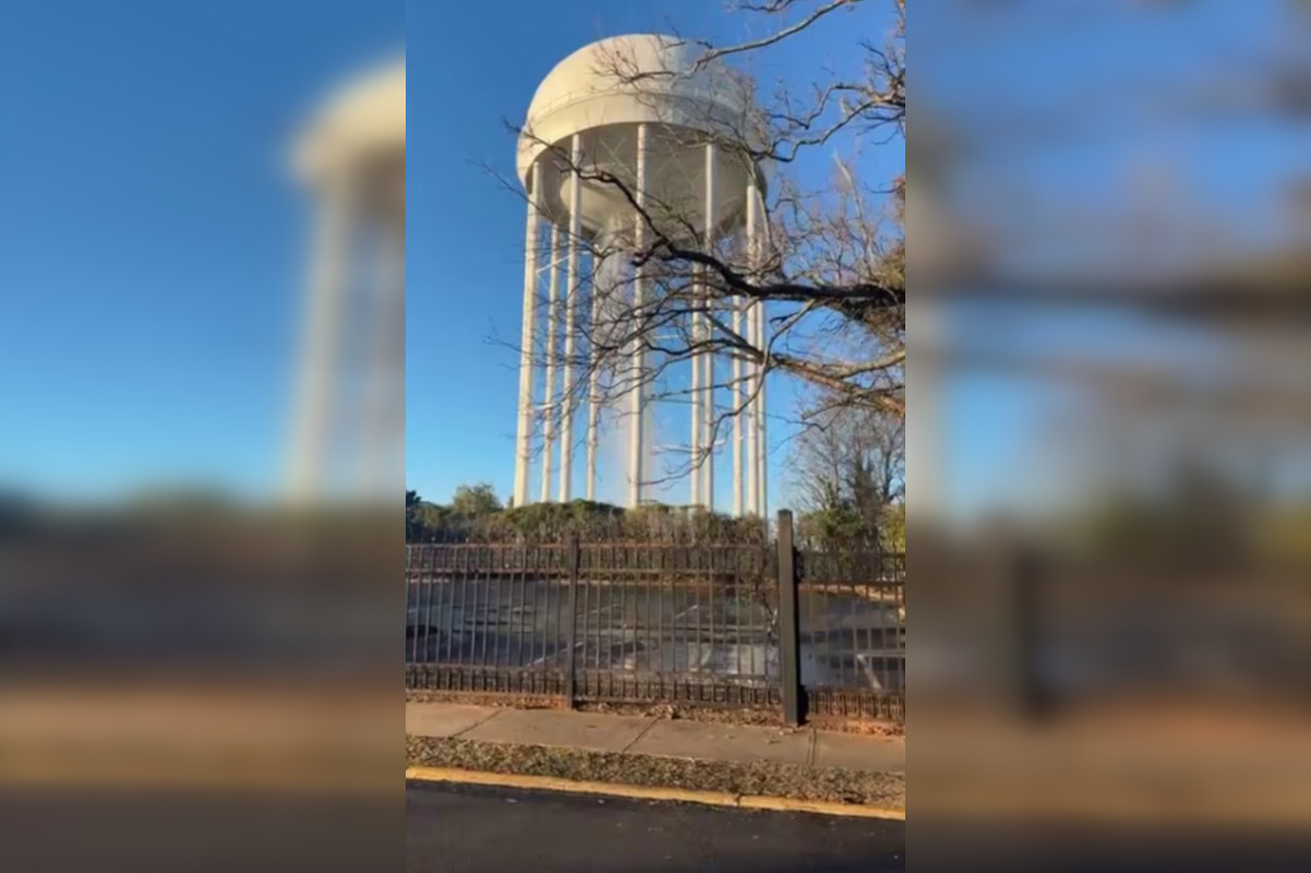 Griffin Water Tower Leak Causes Stir Near Stadium, No Threat to Water
