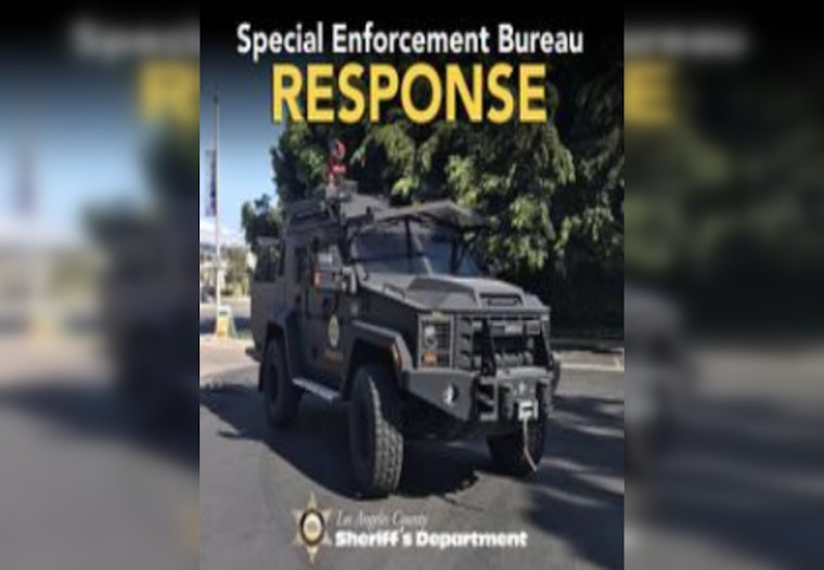 Los Angeles County SEB in Standoff with Barricaded Suspect in Malibu