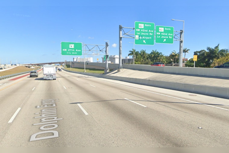 Motorcyclist Dies in Fiery Crash on Miami's Dolphin Expressway Ramp