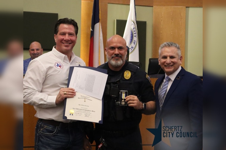 Schertz Officers Decorated for Bravery at City Hall, Fresh Recruits